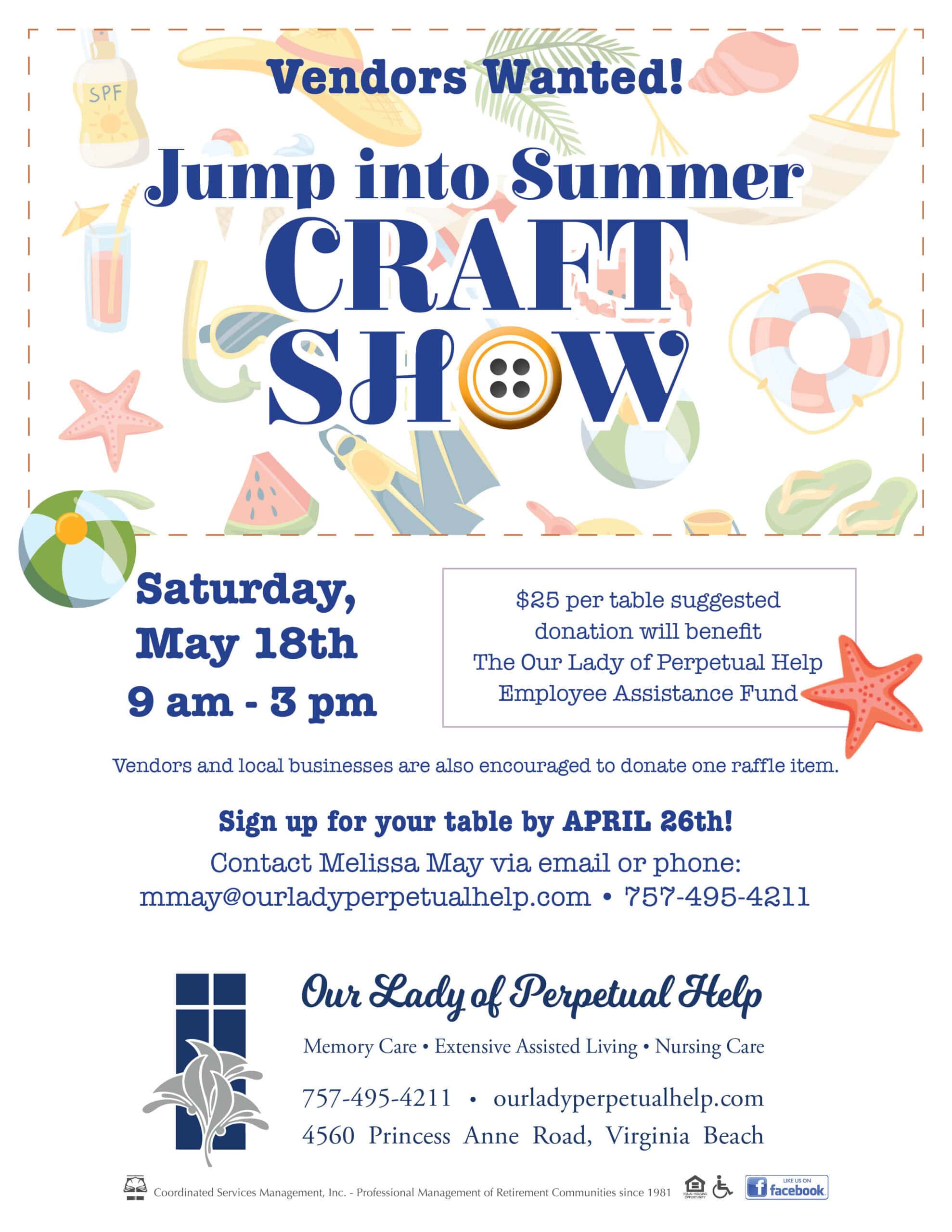 Jump into Summer Craft Fair - Our Lady of Perpetual Help